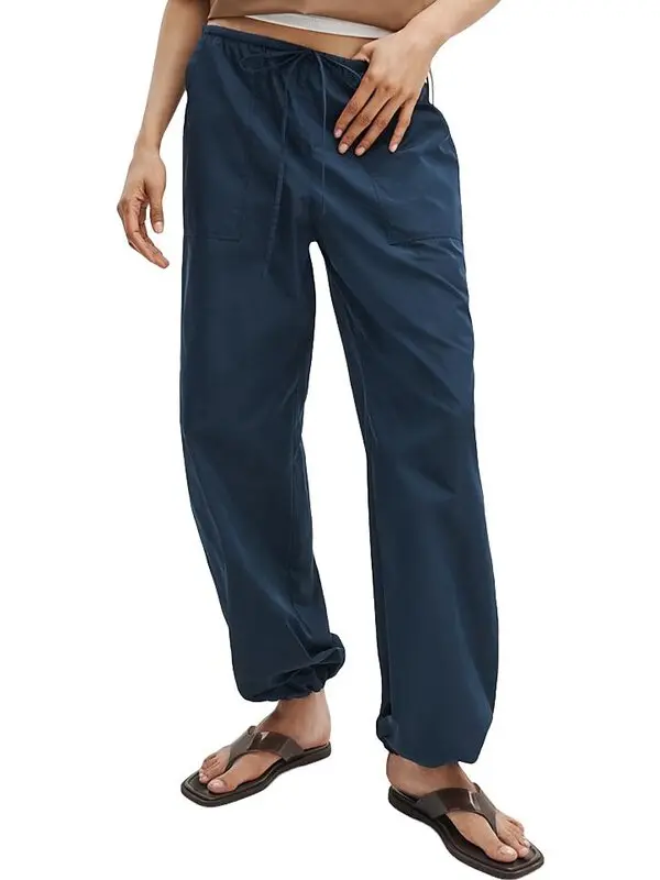 Rag & Bone Wide Leg Drawstring Pants - Deep Blue