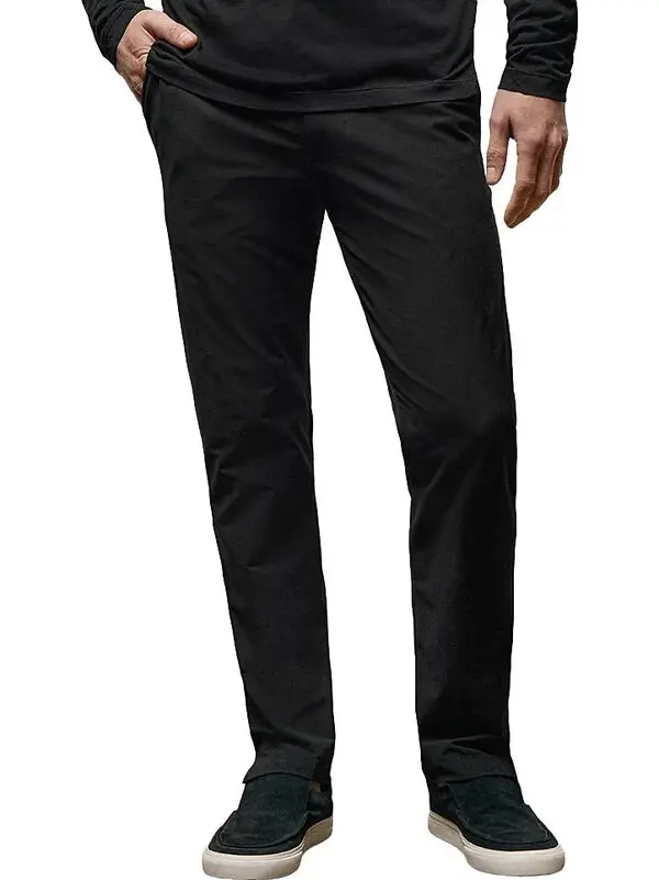 JAMES PERSE Slim Fit Performance Stretch Cotton Blend Golf Trousers - Black