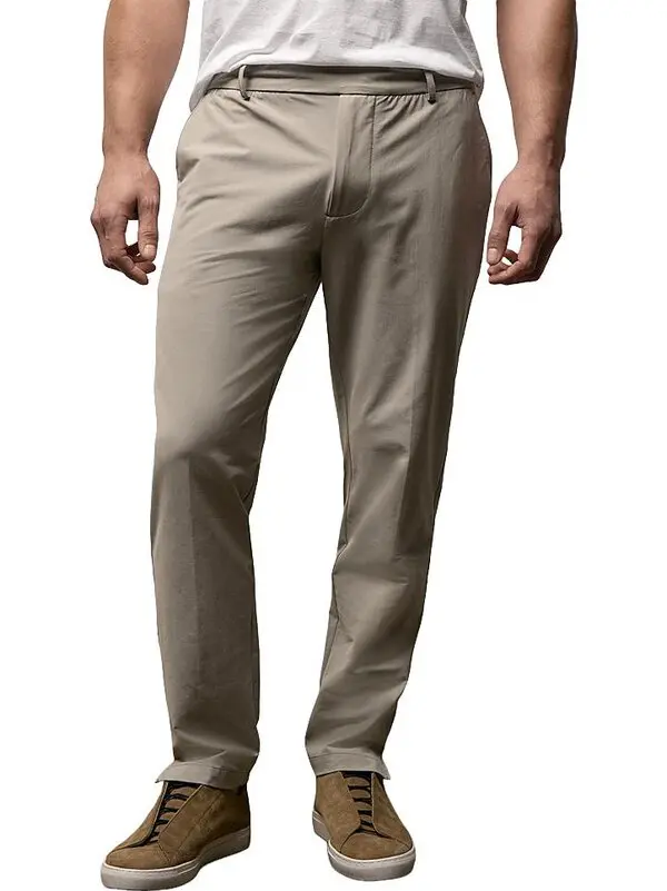 JAMES PERSE Slim Fit Performance Stretch Cotton Blend Golf Trousers - Concrete