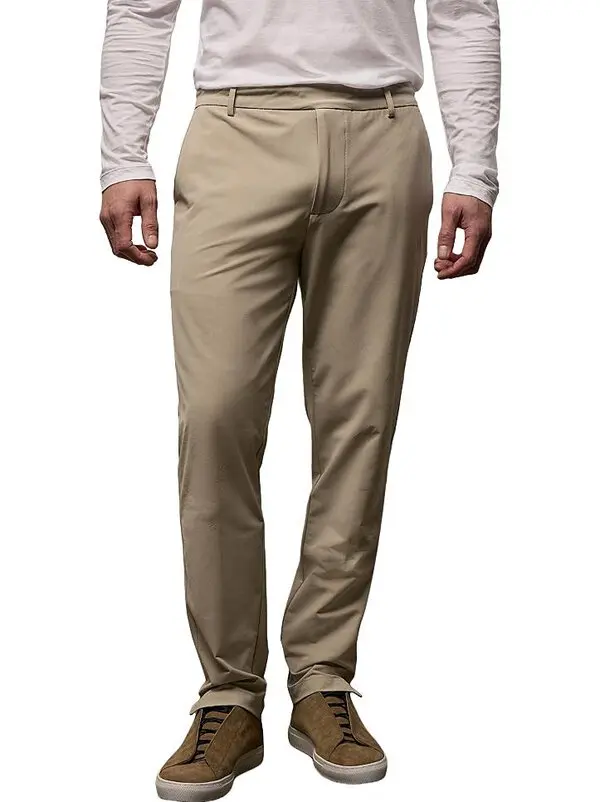 JAMES PERSE Slim Fit Performance Stretch Cotton Blend Golf Trousers - Sand