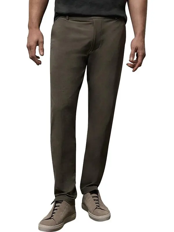 JAMES PERSE Slim Fit Performance Stretch Cotton Blend Golf Trousers - Tent