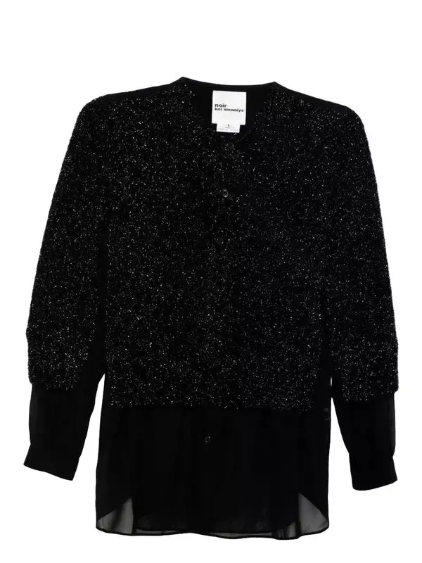 Noir Kei Ninomiya Glittered Shirt - Black