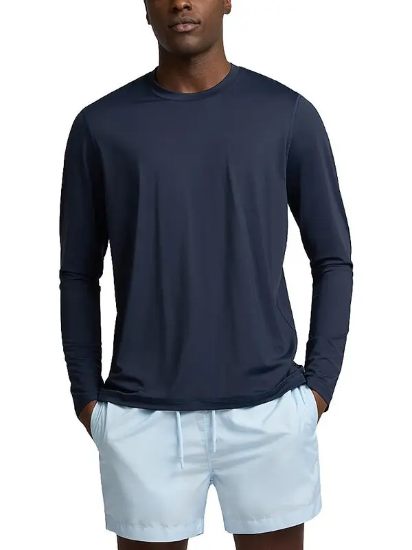 Onia Stretch Nylon Long Sleeve Rash Guard - Midnight