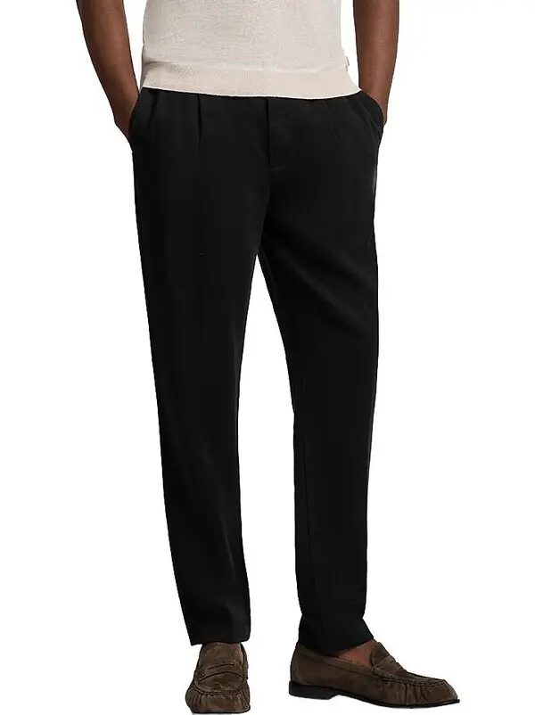 Onia Lyocell Pleated Trousers - Black