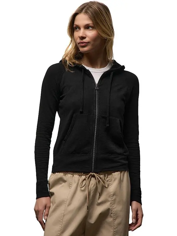 JAMES PERSE Vintage French Terry Zip-up Hoodie - Black
