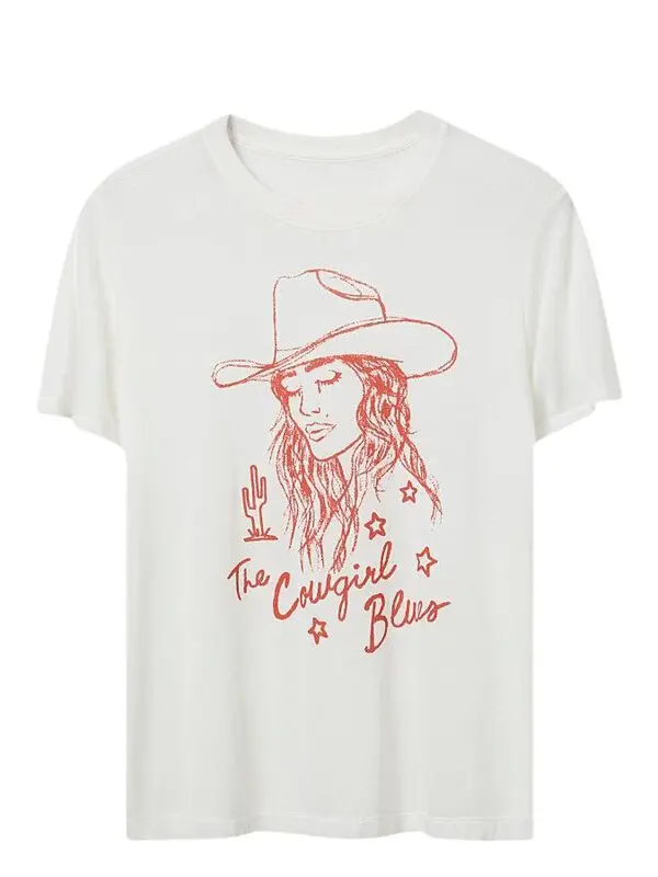 Junk Food Clothing The Cowgirl Blues Vintage Tissue Tee - Vintage White
