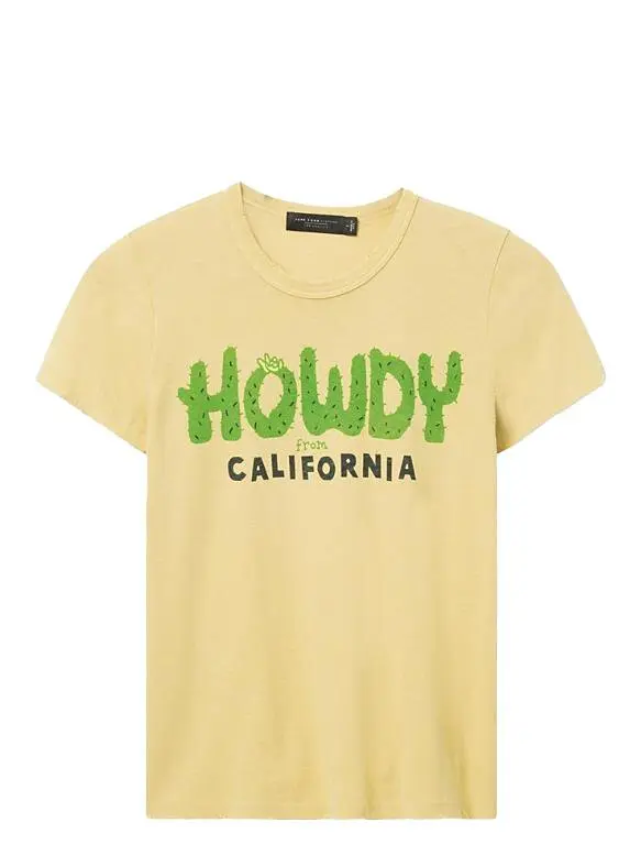 Junk Food Clothing Howdy From California Original Tee - Muted Lime