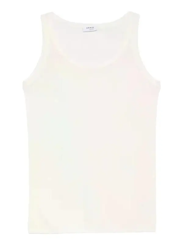 Akris Scoop Neck Jersey Tank Top - Neutrals