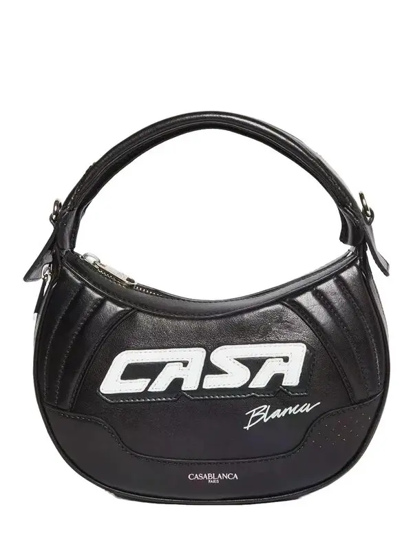 Casablanca Biker Logo-print Shoulder Bag - Black