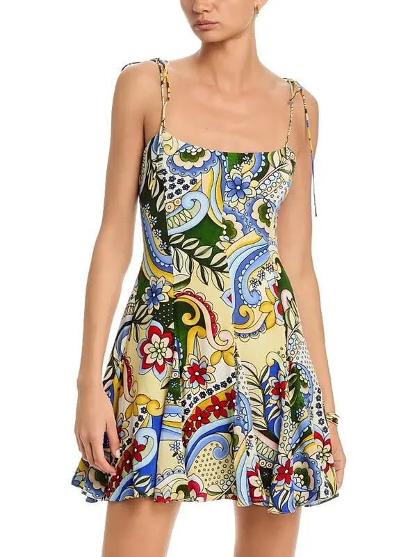 Alice + Olivia Jeanette Tie Shoulder Dress - Heat Wave