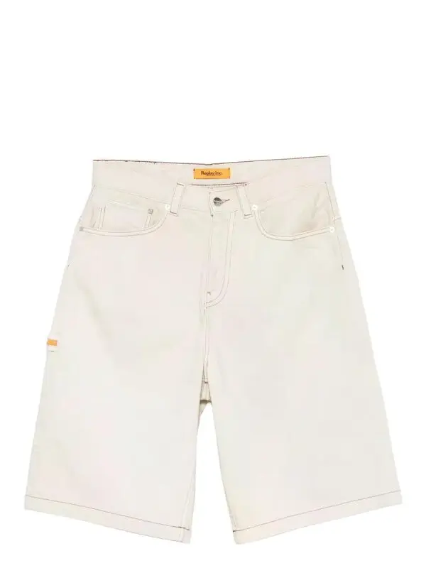 REPLAY Contrast Stitch Shorts - Neutrals