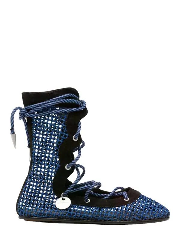 KIKO KOSTADINOV Sapphire Lace-up Mesh Boots - Blue