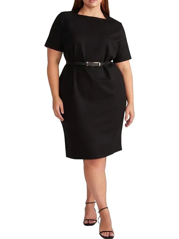 Universal Standard Envelope Neck Ponte Dress - Black