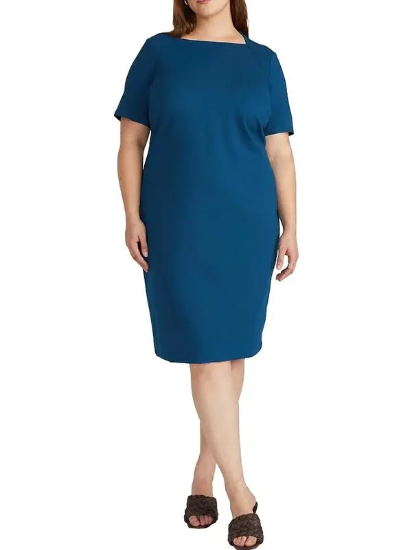 Universal Standard Envelope Neck Ponte Dress - Deep Teal