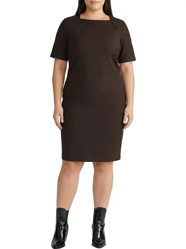 Universal Standard Envelope Neck Ponte Dress - Espresso