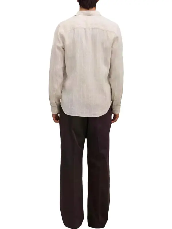 Nn07 Enzo Striped Long-sleeve Shirt - Neutrals
