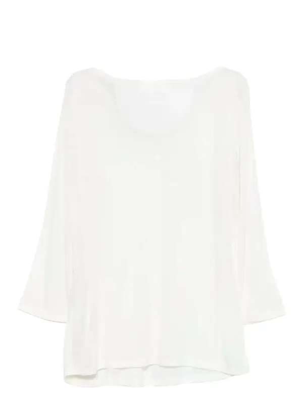 PUROTATTO Boat-neck T-shirt - Neutrals