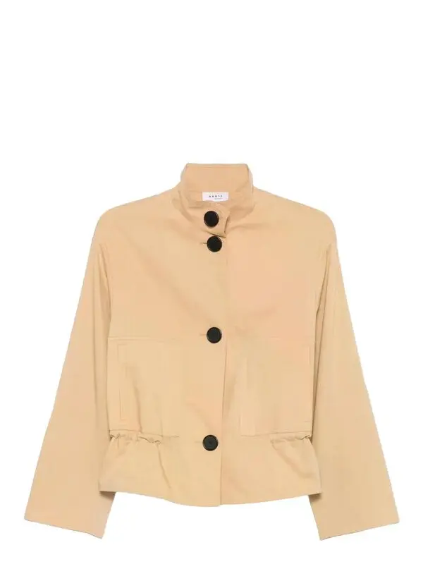 Akris Ruffled Button-front Jacket - Neutrals