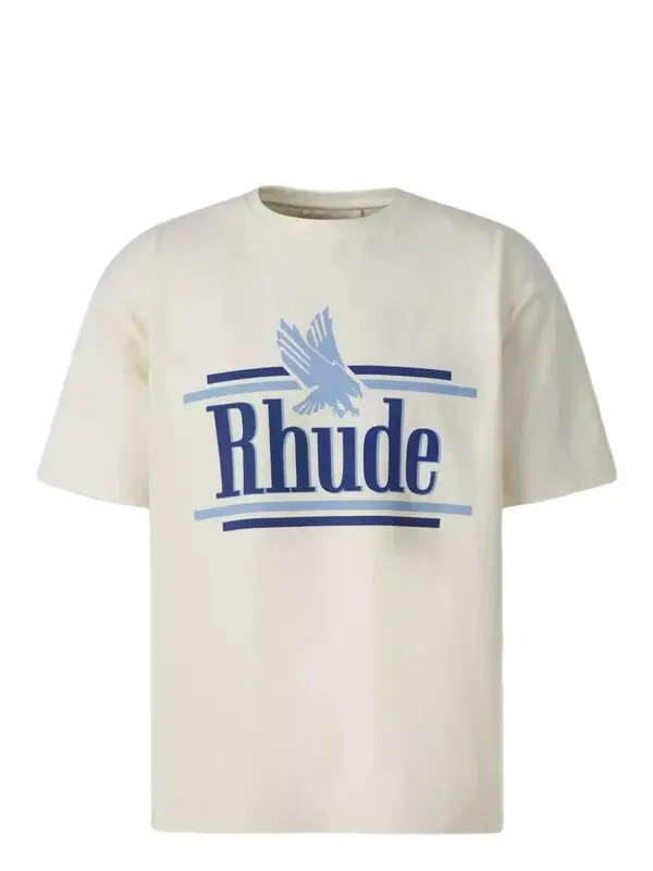 Rhude Logo-print Cotton T-shirt - White
