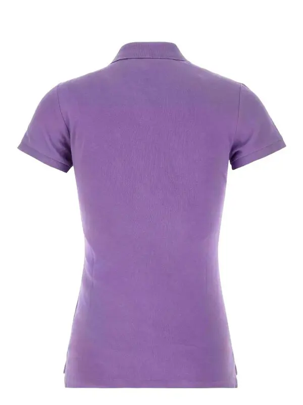 Polo Ralph Lauren Embroidered Piqué Polo Shirt - Purple