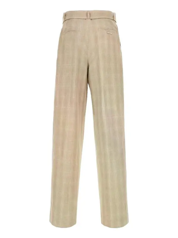 Iceberg Belted Check-pattern Trousers - Neutrals