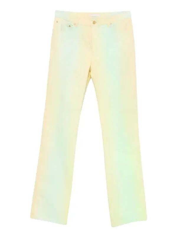 Roberto Cavalli 2000s Ombre-effect Straight Leg Trousers - Yellow