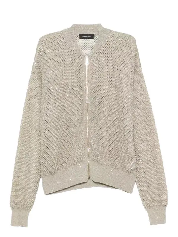 Fabiana Filippi Sequin Embellished Cardigan - Neutrals