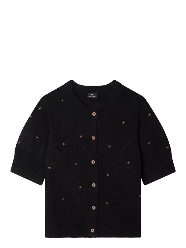 Paul Smith Embroidered Cardigan - Black