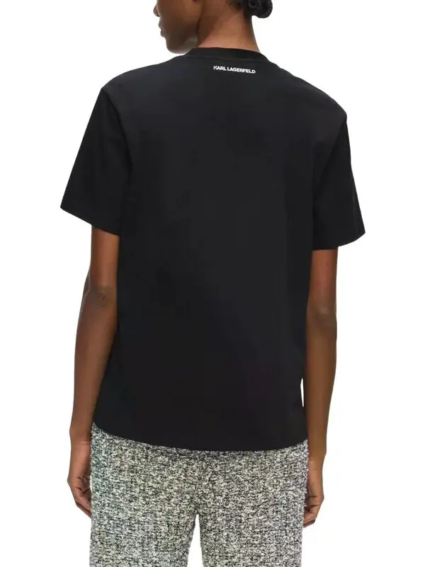 Karl Lagerfeld Signature Bouclé T-shirt - Black