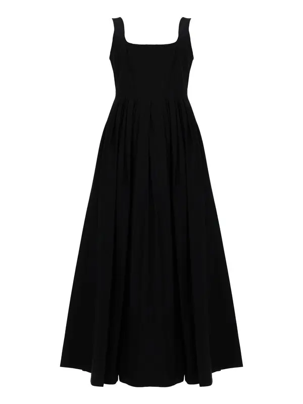 Sportmax Long Cotton Dress - Black