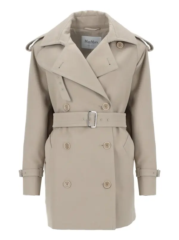 Max Mara Short Cotton Trench Coat - Beige