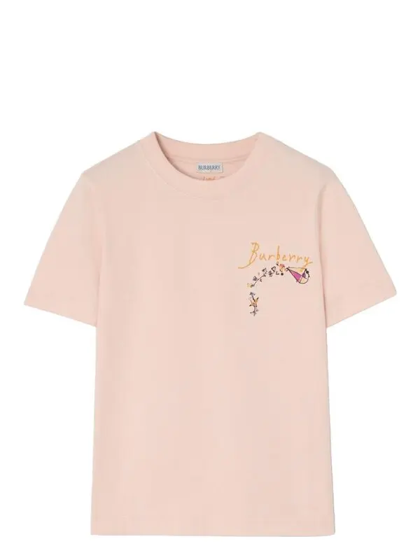 Burberry Collaboration Artistic Cotton T-shirt - Compact Pink