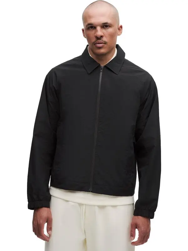 Lululemon Cotton-blend Collared Jacket - Black/black