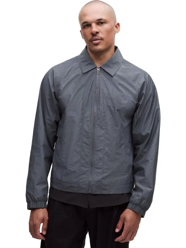 Lululemon Cotton-blend Collared Jacket - True Navy/starch Blue