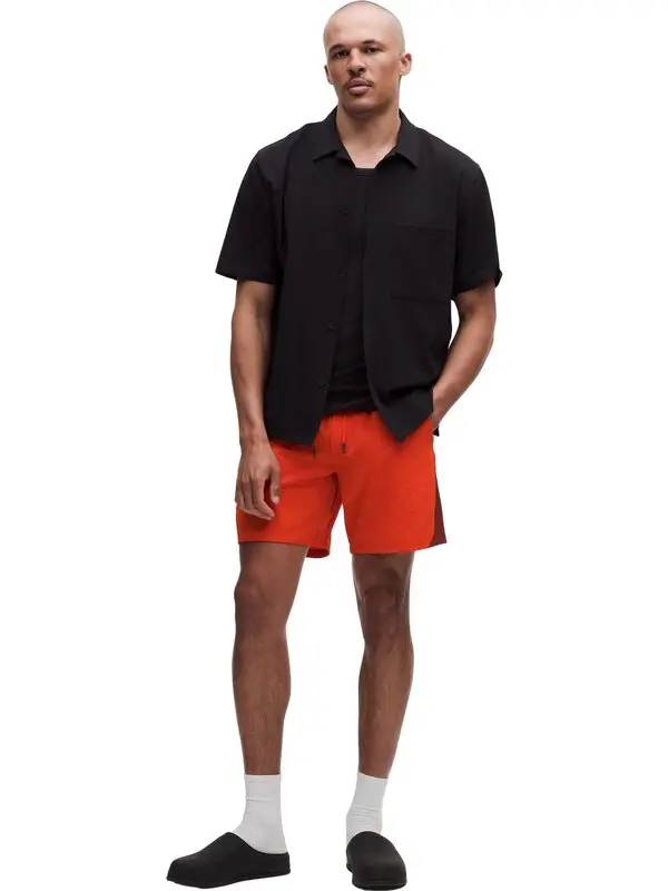Lululemon Crinkle Nylon Swim Shorts 7" - Cherry Ember/cranberry Charm/graphite Grey