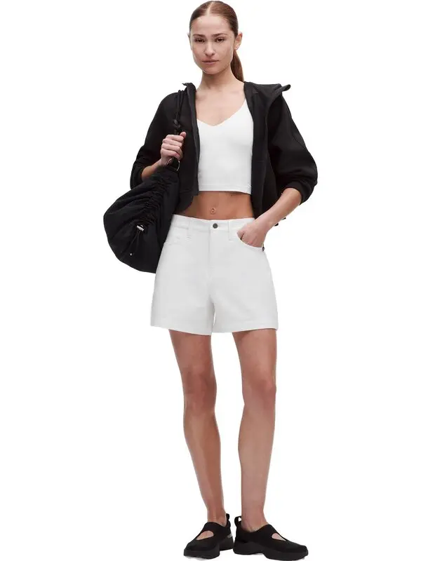 Lululemon Easyfive Mid-rise Short 4.5" Classic Fit - White