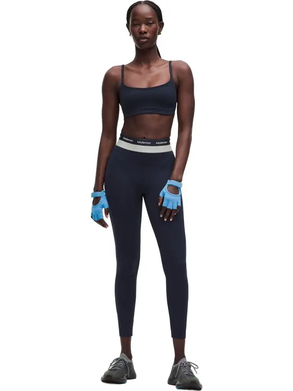 Lululemon Everlux Contour-seam High-rise Training Tight 25 - True Navy/light Ivory