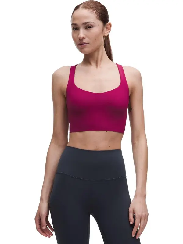 Lululemon Flexyflex Strappy Longline Yoga Bra - Raspberry Rave