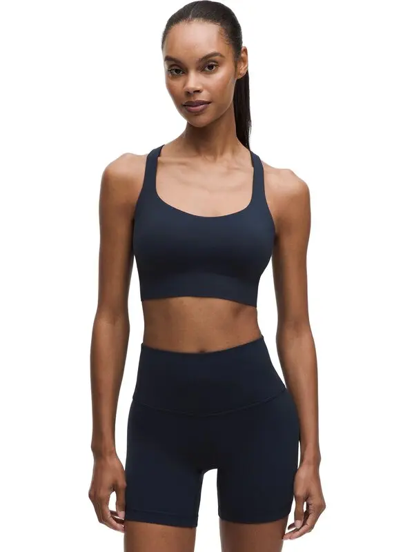 Lululemon Flexyflex Strappy Longline Yoga Bra - True Navy