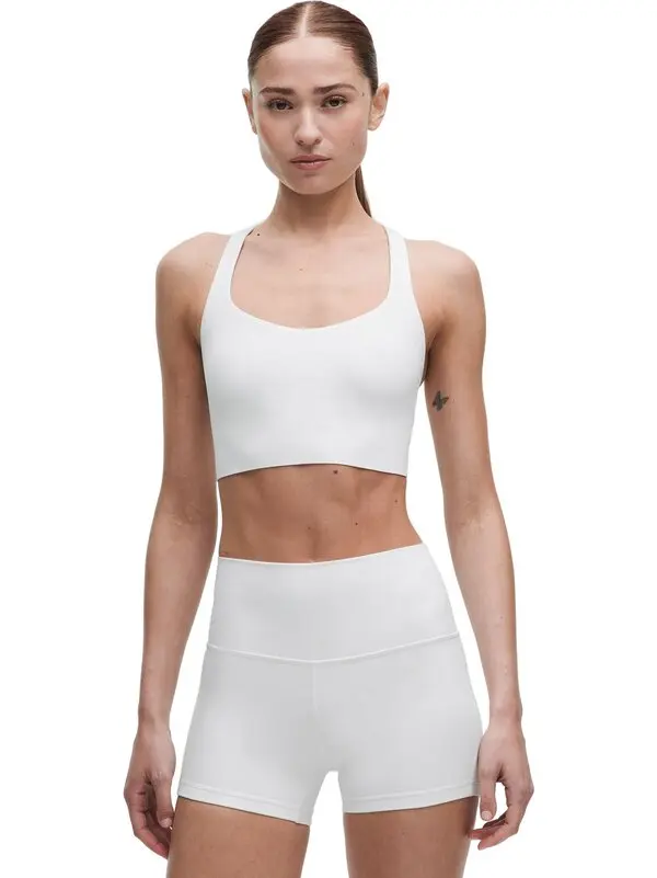 Lululemon Flexyflex Strappy Longline Yoga Bra - White