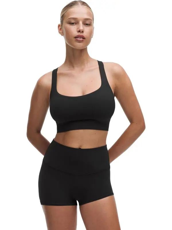 Lululemon Flexyflex Strappy Longline Yoga Bra - Black