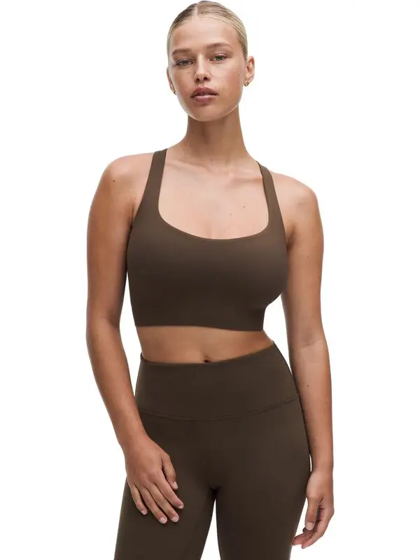 Lululemon Flexyflex Strappy Longline Yoga Bra - Walnut Crunch