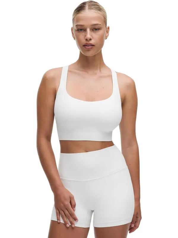 Lululemon Flexyflex Strappy Longline Yoga Bra - White