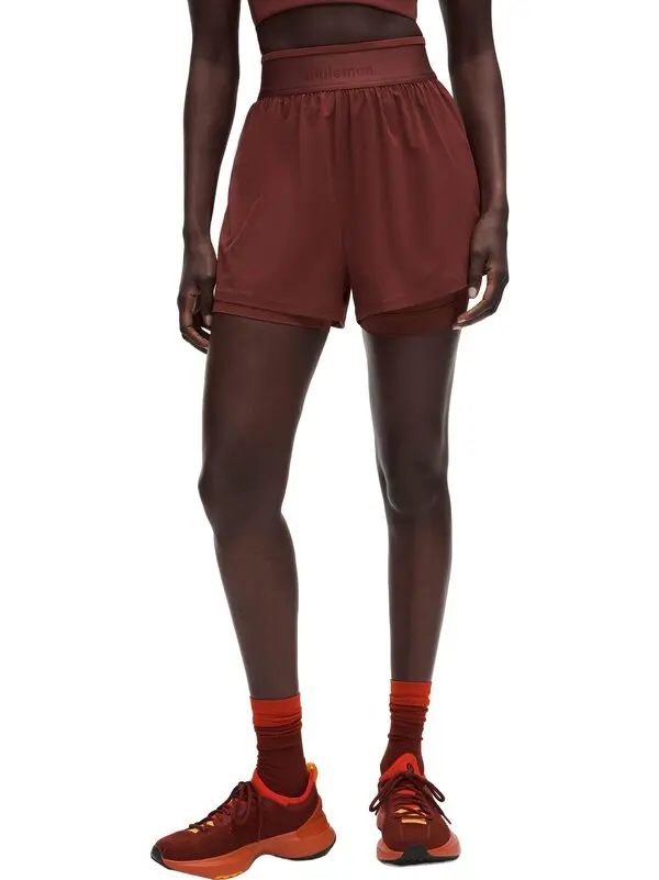 Lululemon License To Train Super-high-rise Lined Short 3.5 - Cranberry Charm