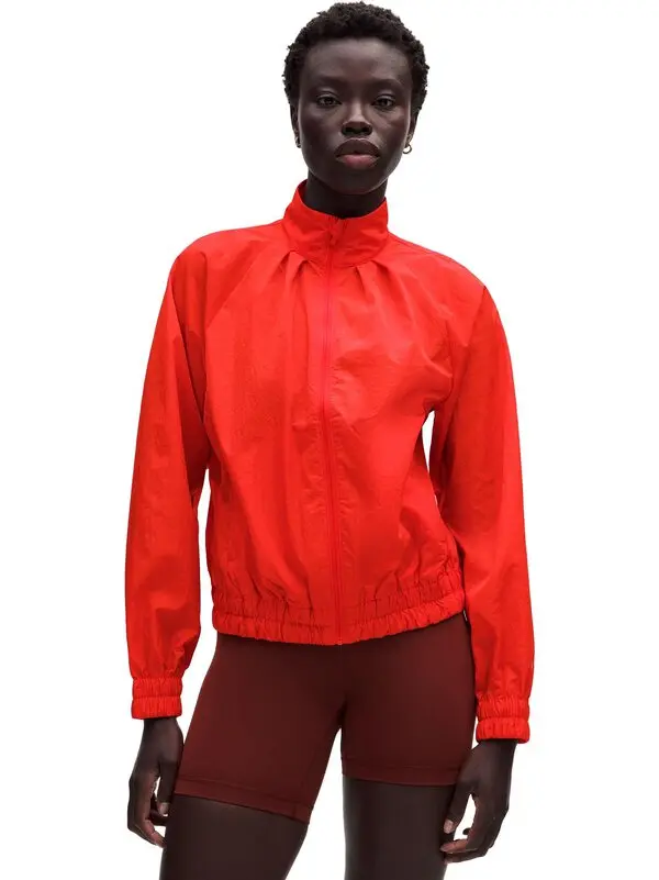 Lululemon Lightweight Pleated Track Jacket - Cherry Ember