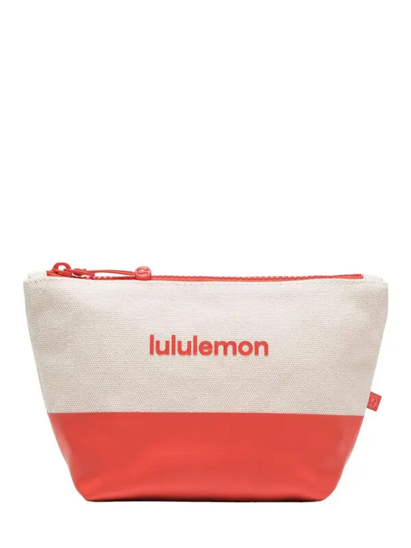 Lululemon Mini Canvas Pouch - Natural/cherry Ember