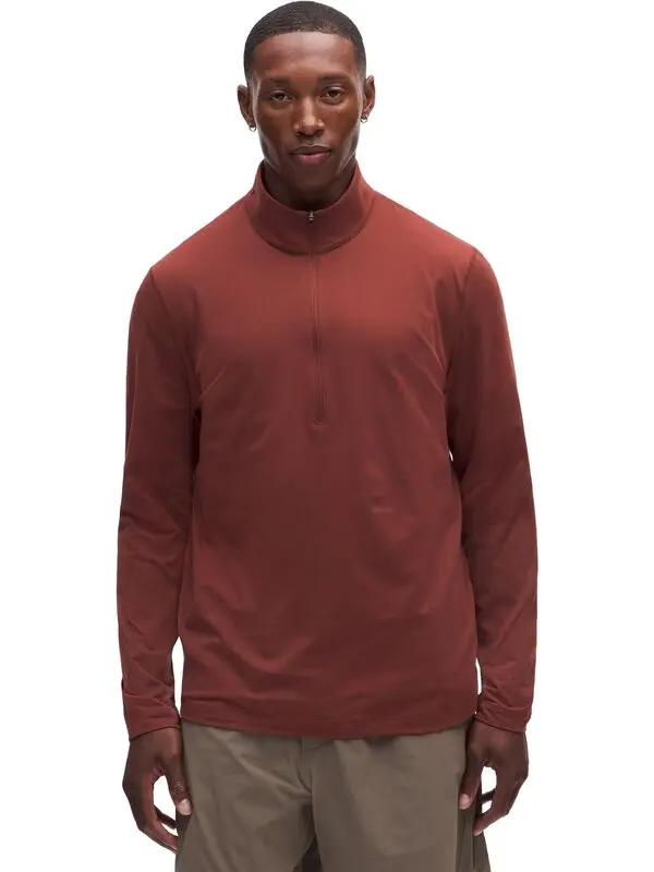 Lululemon Mesh Soft Jersey Half Zip - Cranberry Charm