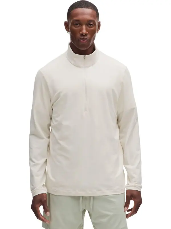 Lululemon Mesh Soft Jersey Half Zip - Light Ivory
