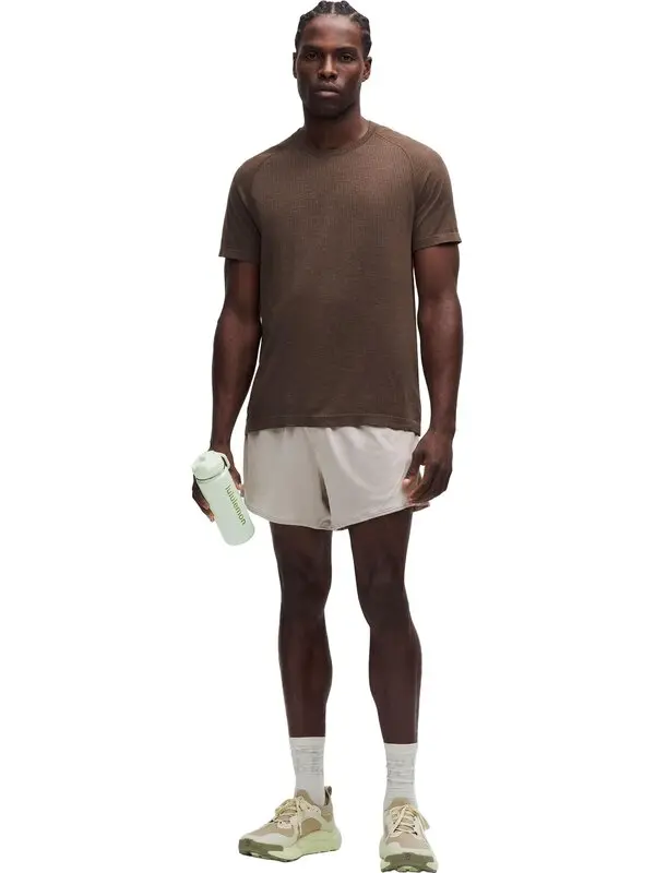 Lululemon Metal Vent Tech Linerless Short 5 - Downtown Tan/downtown Tan