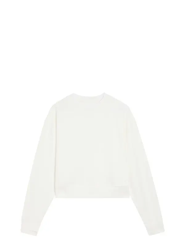 Varley Tasmin Cropped Stretch-jersey Sweatshirt - White